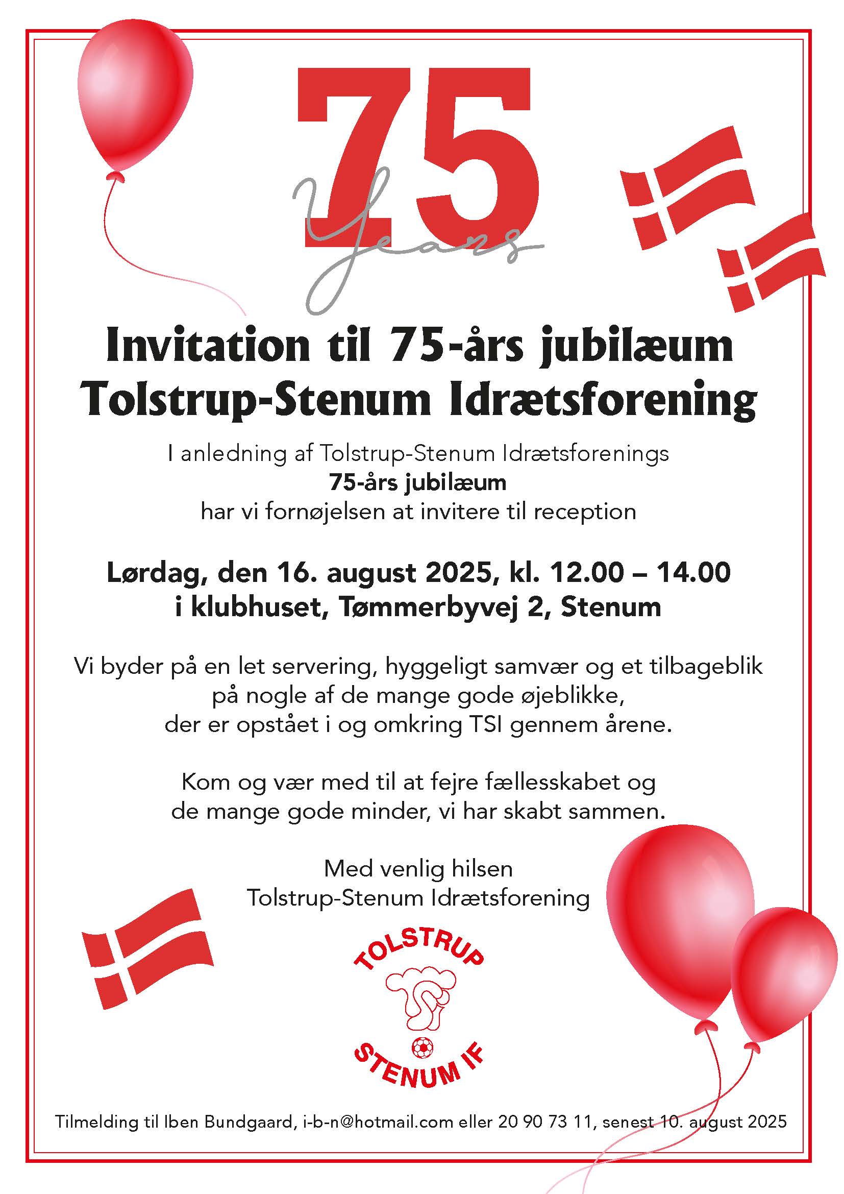TSI fejrer 75 års jubilæum – Tolstrup-Stenum Portalen